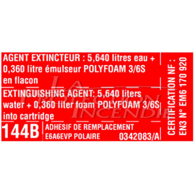 additive label 360 mL Polyfoam 3 6S