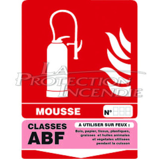 Panneau classe de feu "ABF"