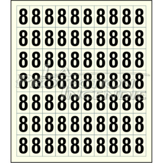 Adhesive label number - 8
