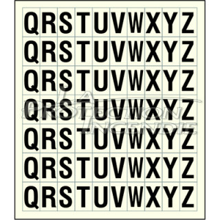 Adhesive label letters "QZ"
