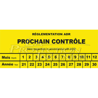 Etiquette de transport pour la vérification d'extincteur
